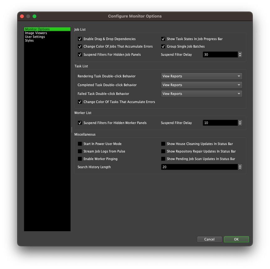 Monitor and User Settings — Deadline 10.4.2.2 documentation